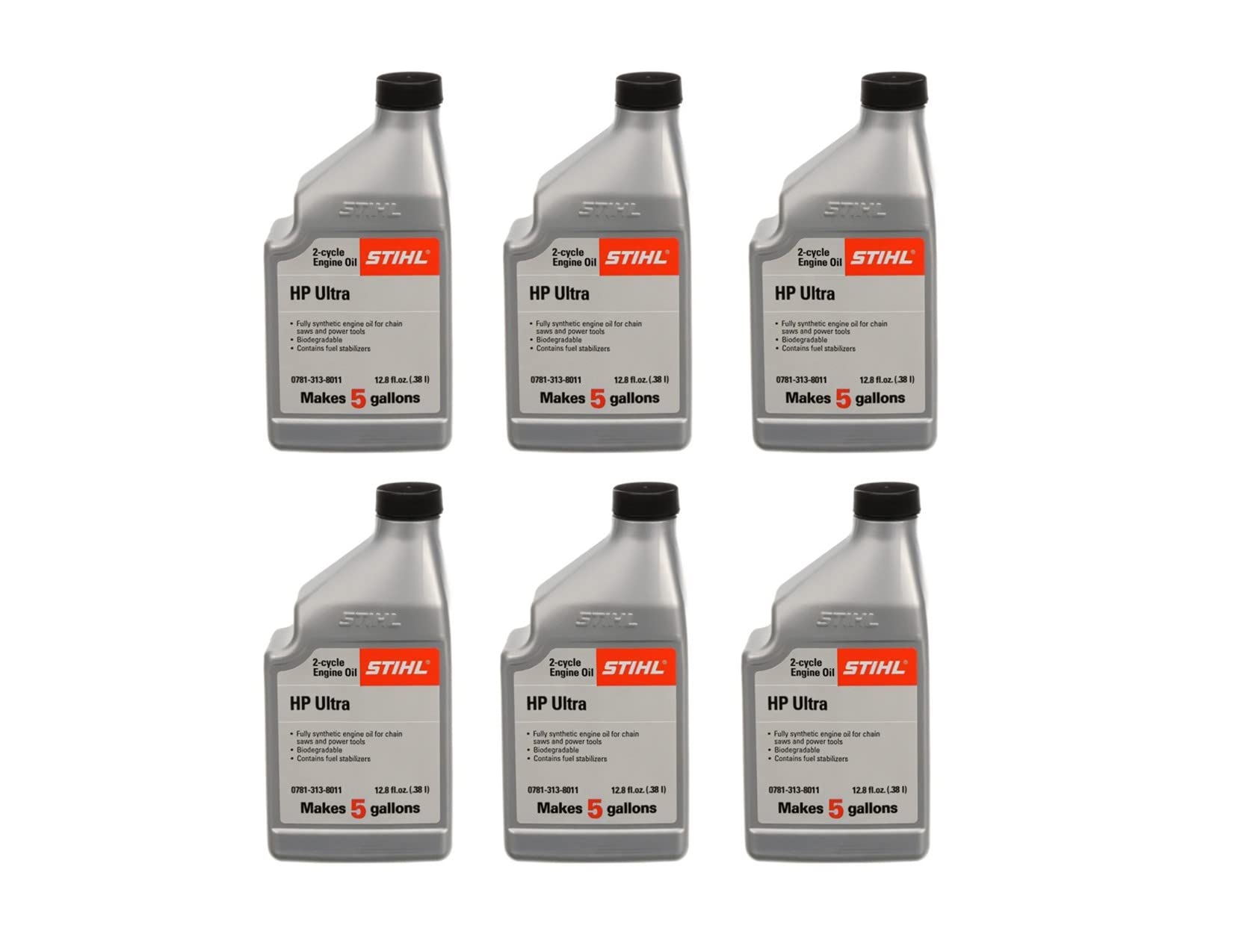 STIHL 0781 313 8013 12.8 Ounce High Performance Ultra 2 Cycle Engine Oil, 6 Pack