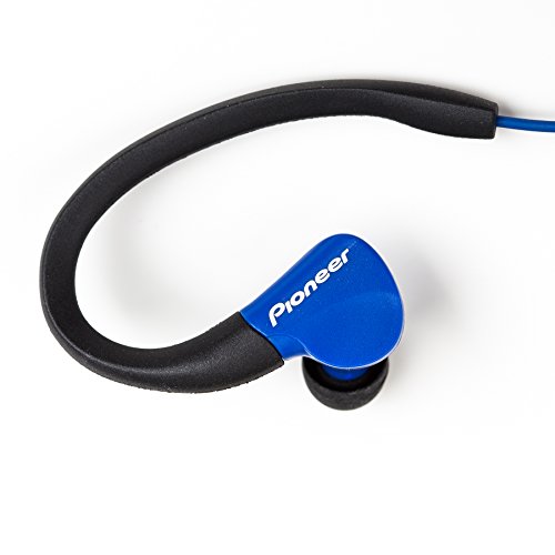 PIONEER se-e3-gr – Water Resistant Sports Headphones (ipx-2, Adjustable Clips) Blue Sea Water
