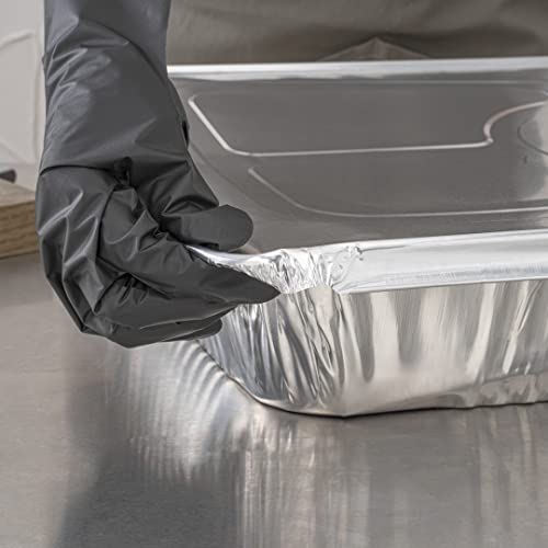 Restaurantware LIDS ONLY: Foil Lux Foil Pan Lids 25 Oven-Ready Foil Tray Lids -Fits Full-Size Steam Table Lids Freezable Silver Aluminum DisposableTurkey Pan Lids Pans Sold Separately