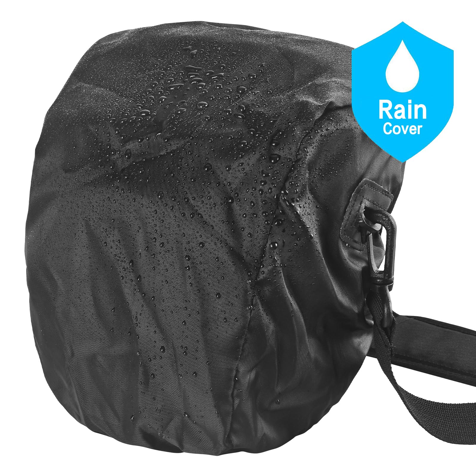 FOSOTO DSLR SLR Compact Camera Bag Compatible for Nikon D5100 D5300 D90 Canon T4 T5 600D 650D Panasonic Lumix FZ80 Sony Fujifilm with Waterproof Rain Cover