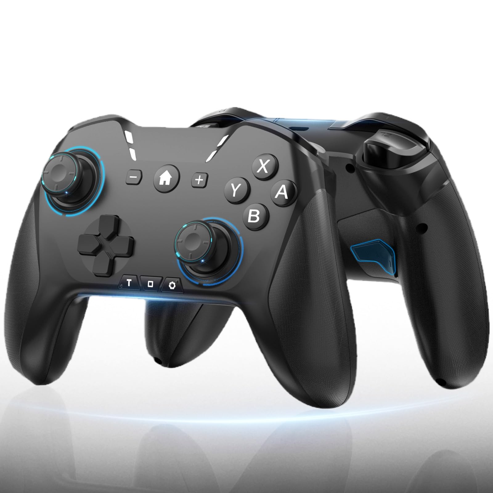 Wireless Switch Pro Controller, Bluetooth Controller Compatible for Switch/Lite/OLED/PC/IOS/Android/iPhone/Phone/Steam/Mac/iPad/TV,Support Macro Programmable/6-Axis/Wakeup/Turbo/Vibration Screenshot (HD-6500 Black)