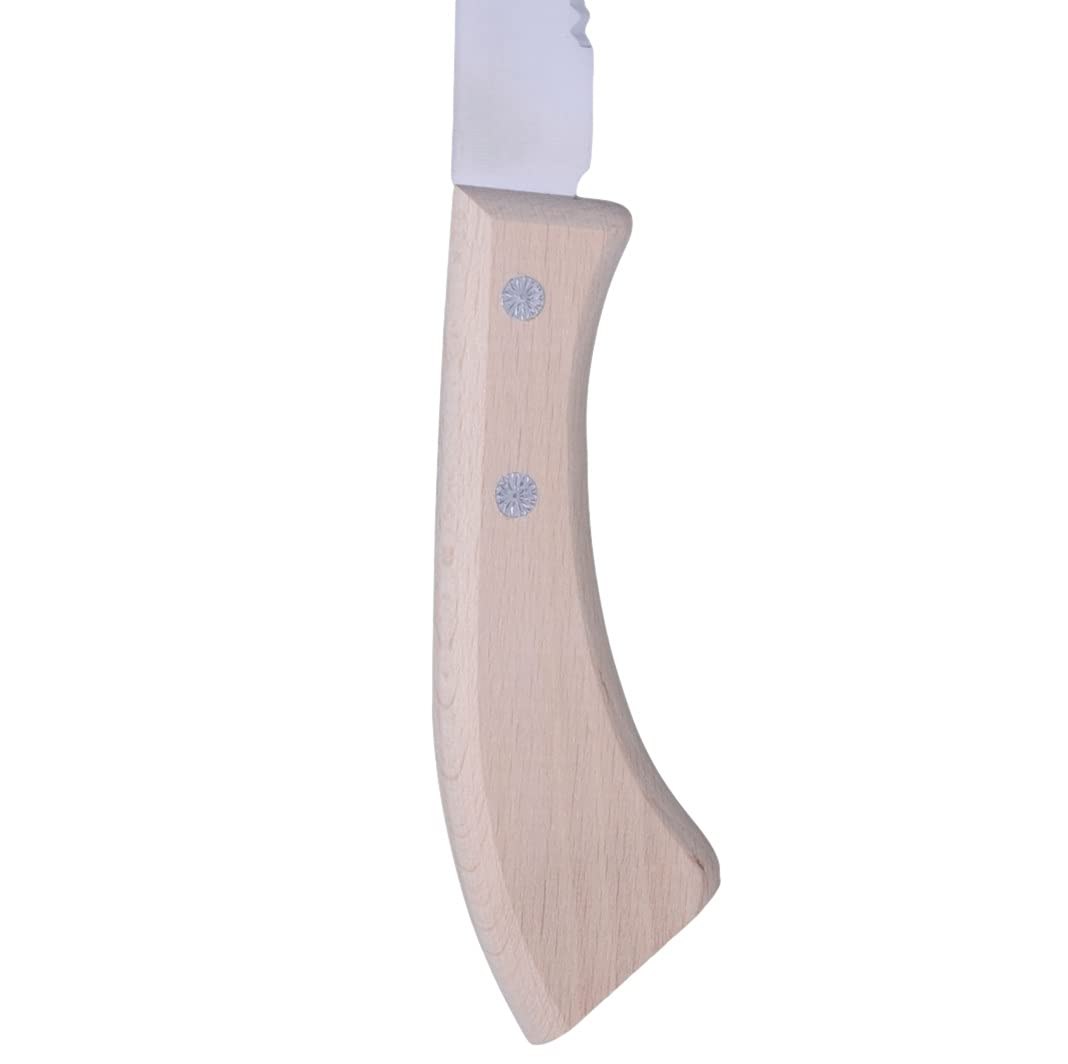 ALLEX Insulation Knife Wood Handle 8" Long Cut, Japanese Stainless Steel, Insulation & Styrofoam Cutter with Sheath, Serrated Sharp Duct Knife Tool, Made in JAPAN