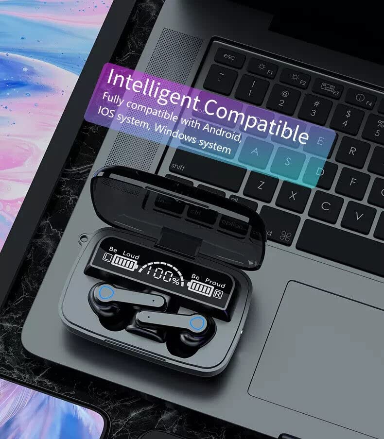 for OnePlus Nord N20 5G True Wireless Earbuds Bluetooth 5.1 Headset Touch Control with LED Digital Display Charging Case, Noise Cancelling Earbuds with Mic