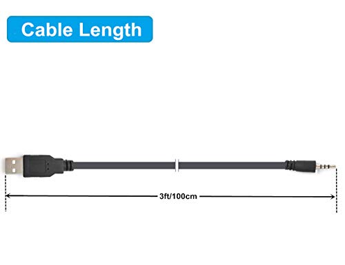 Ancable USB to 2.5mm Male, Headphone Charger Cable for JBL Synchros E30 E40BT E45BT E50BT EB40 S400BT S400 S500 S700 J56BT Wireless Headphones Replacement Charging Cable