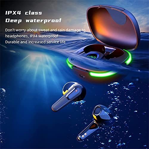 SMLLDFC Bluetooth 5.1 Digital Display Noise Reduction Bluetooth Earbuds - in-Ear Built-in Mic Light-Weight Stereo Hi-Fi Headset Gifts with Charging Case Gifts for Office Outdoor Sport