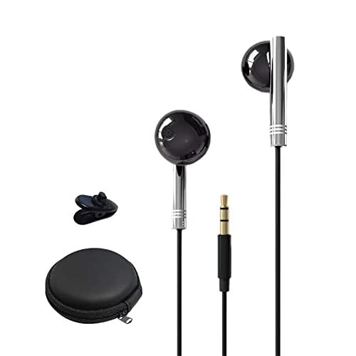 TRYING Long Cord Earplug Headphones for TV Watching and Monitoring, with Microphone Call Controller,Noise Cancelling Music Headphones,3.5mm Wired Earbuds Computer Voice Headset (with Microphone)