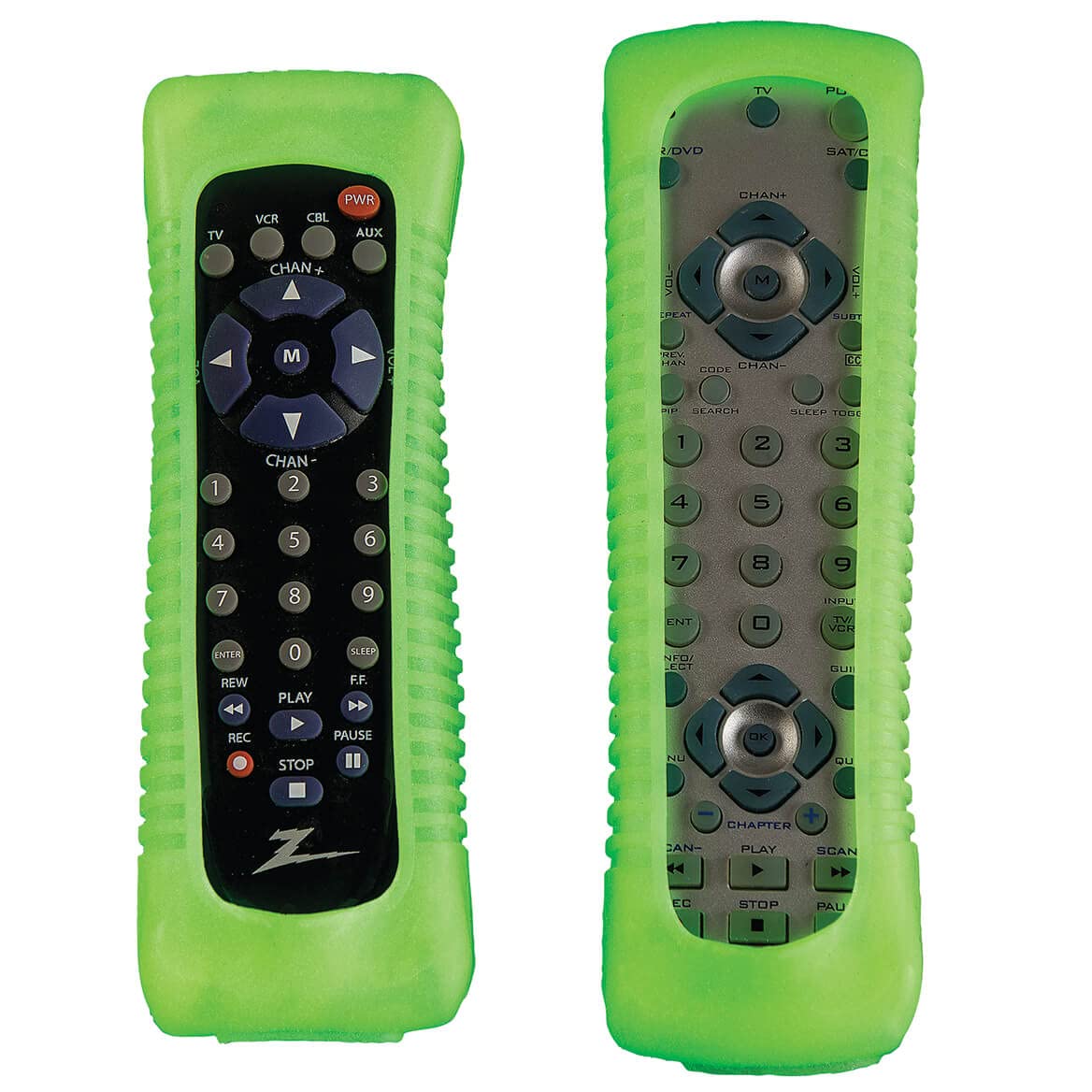 Glow in The Dark Remote Control Cover, Made of 100% Durable TPR Silicone, Fits Most Remotes - Set of 2, Each Measures 6 1/8" Long x 2 3/8" Wide x 7/8" High
