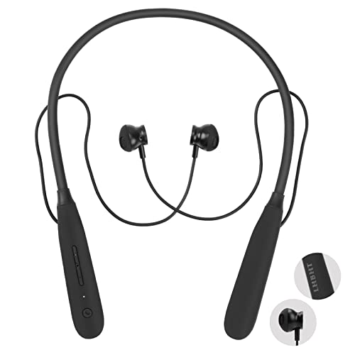 LHBHT Neckband Bluetooth Headphones,V5.0 Wireless Bluetooth Neck Headphones 10 Hours Playtime,Running Bluetooth Earbuds for Gym,Stereo Earphones for Workout and Sports Compatible with iPhone Android