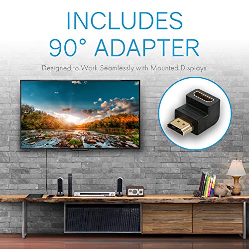 Realm 4k HDMI Cable & Adapter, Gray, 6 feet, RLMH9GR