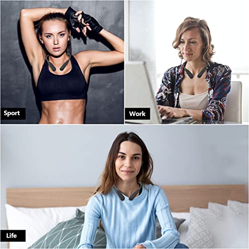 LHBHT Neckband Bluetooth Headphones,V5.0 Wireless Bluetooth Neck Headphones 10 Hours Playtime,Running Bluetooth Earbuds for Gym,Stereo Earphones for Workout and Sports Compatible with iPhone Android