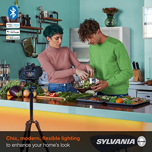 Sylvania Smart (3) 2ft Bluetooth 36W LED Flex Light Strip Kit with Remote Control, Full Color, 2700K - 6500K, Expandable up to 20ft, for Alexa / Google / Apple HomeKit (75543)
