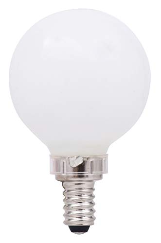 SYLVANIA LED TruWave Natural Series Décor Globe G 16.5 Light Bulb, 40W Equivalent, 4.5 Efficient, Candelabra Base, Dimmable, 350 Lumens, 2700K, Frosted, Soft White - 2 Pack (40797)