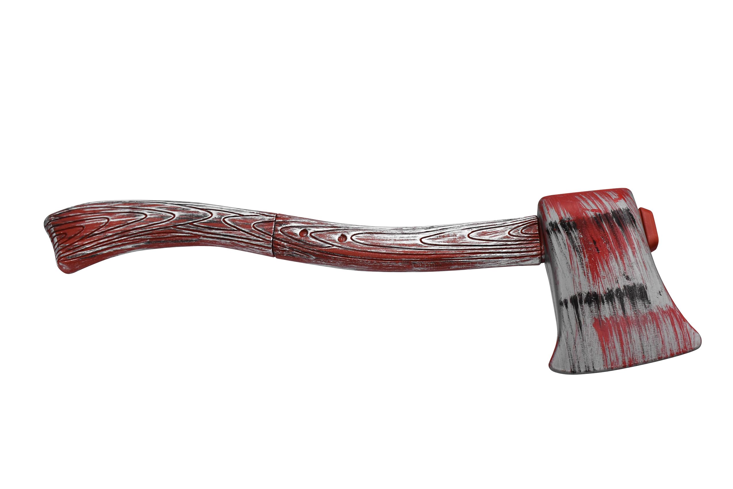 Nicky Bigs Novelties Adult Fake Plastic Bloody Axe Prop - 3 Piece Long Axe Handle Lumberjack Costume Halloween Decoration