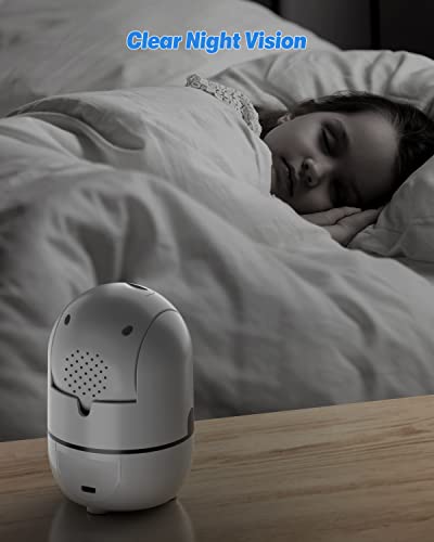 FHH Security Camera 2K Cameras for Home Security with Night Vision, Two-Way Audio,Motion Detection, Phone APP,Remote Contol Indoor WiFi Camera,Ideal for Baby Monitor/Pet Camera