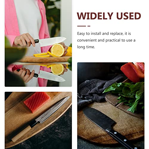 PacuM 2pcs Wood Knife Scales Kitchen Knife Handle Knife Repair Handle for Sashimi Natural Wood Handle Replacement (Color : Light Brown)