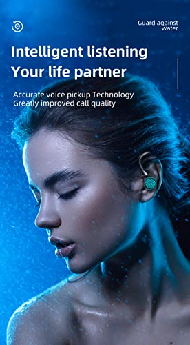 QLXAQLX True Wireless Earbuds via Bluetooth,Running,Working, Headphones,Waterproof and Dust Resistant, up to 50h Battery Life, Black