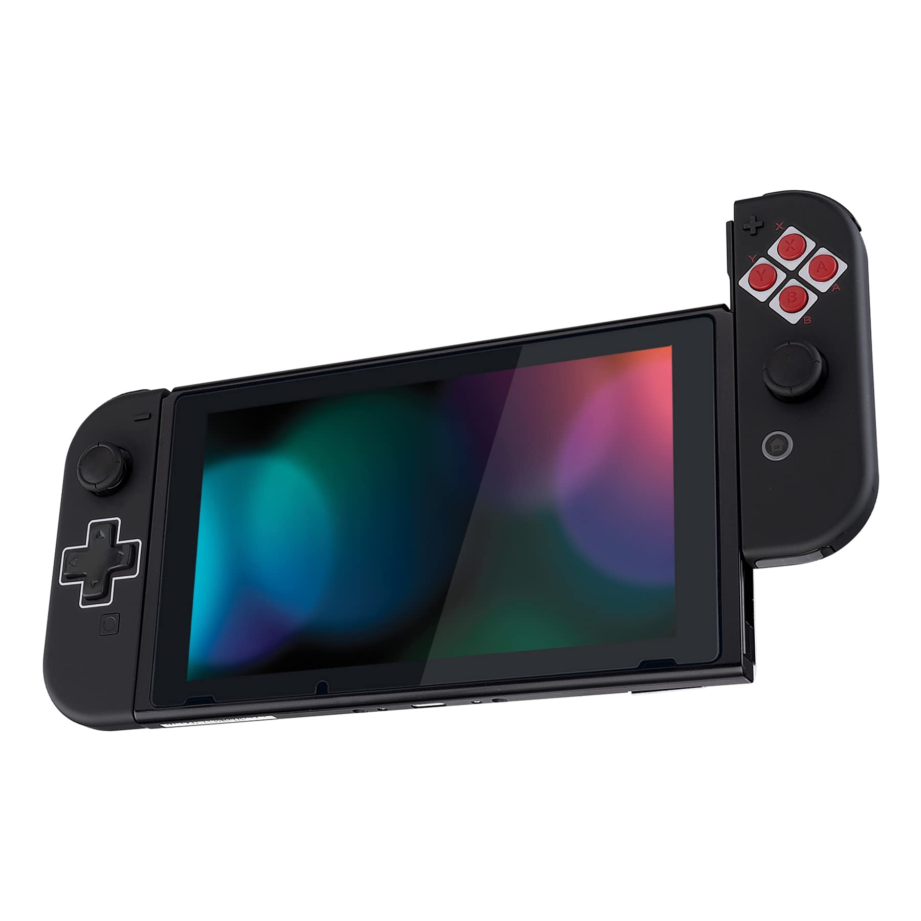 eXtremeRate Classics NES Style Soft Touch Joycon Handheld Controller Housing (D-Pad Version) Full Buttons, Replacement Shell Case for Nintendo Switch & Switch Oled Joy-Con β Console Shell NOT Included