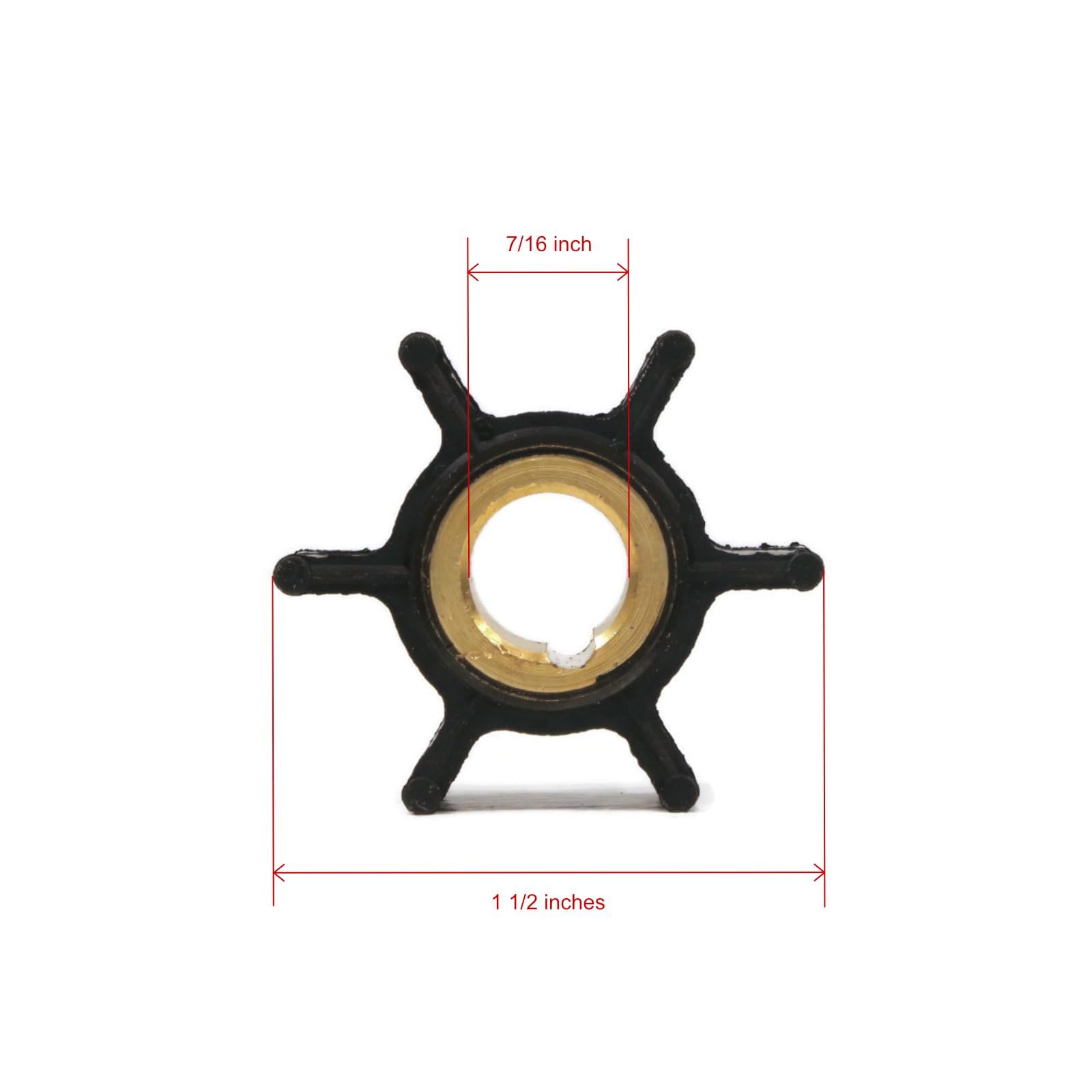 The ROP Shop | Water Pump Repair Kit for 2000 Evinrude, Johnson 5 HP E5RL4SSB, E5R4SSB Impeller