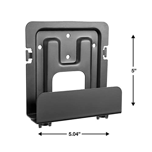 RCA Streaming Player Wall Mount – Easily Mount Streaming Box to Wall, Adjustable Base, Supports 2.2 Pounds, Universally Compatible – Apple TV, Roku, Fire TV, Sonos Port; Black