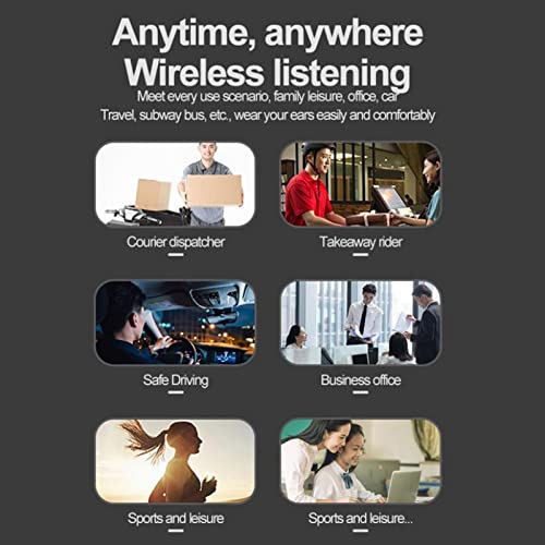 Archuu Wireless Bluetooth Headphone,Painless Wearing Headset,Ear Hook Earbuds, Lightweight, Hands Free Single Ear Business Earphone,Waterproof Earpiece for Business/Office/Sports