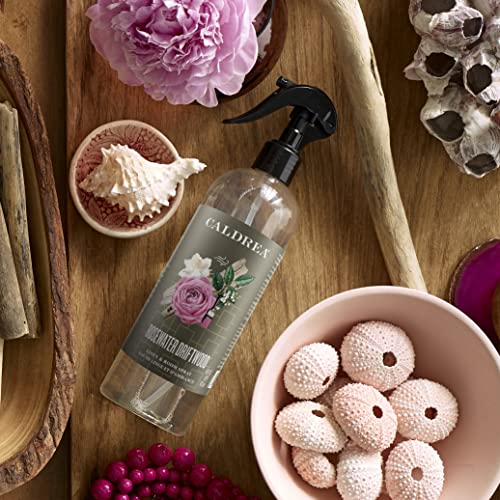 Caldrea Linen And Room Spray Air Freshener, Made With Essential Oils, Plant-Derived And Other Thoughtfully Chosen Ingredients, Rosewater Driftwood Scent, 16 Oz