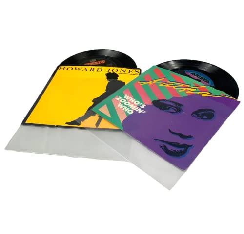 45 RPM Vinyl Record Sleeves – Premium High Clarity 3mil Plastic Outer Covers for 7 inch Albums Anti-Static LP Record Storage Protective Jackets 100 Pack