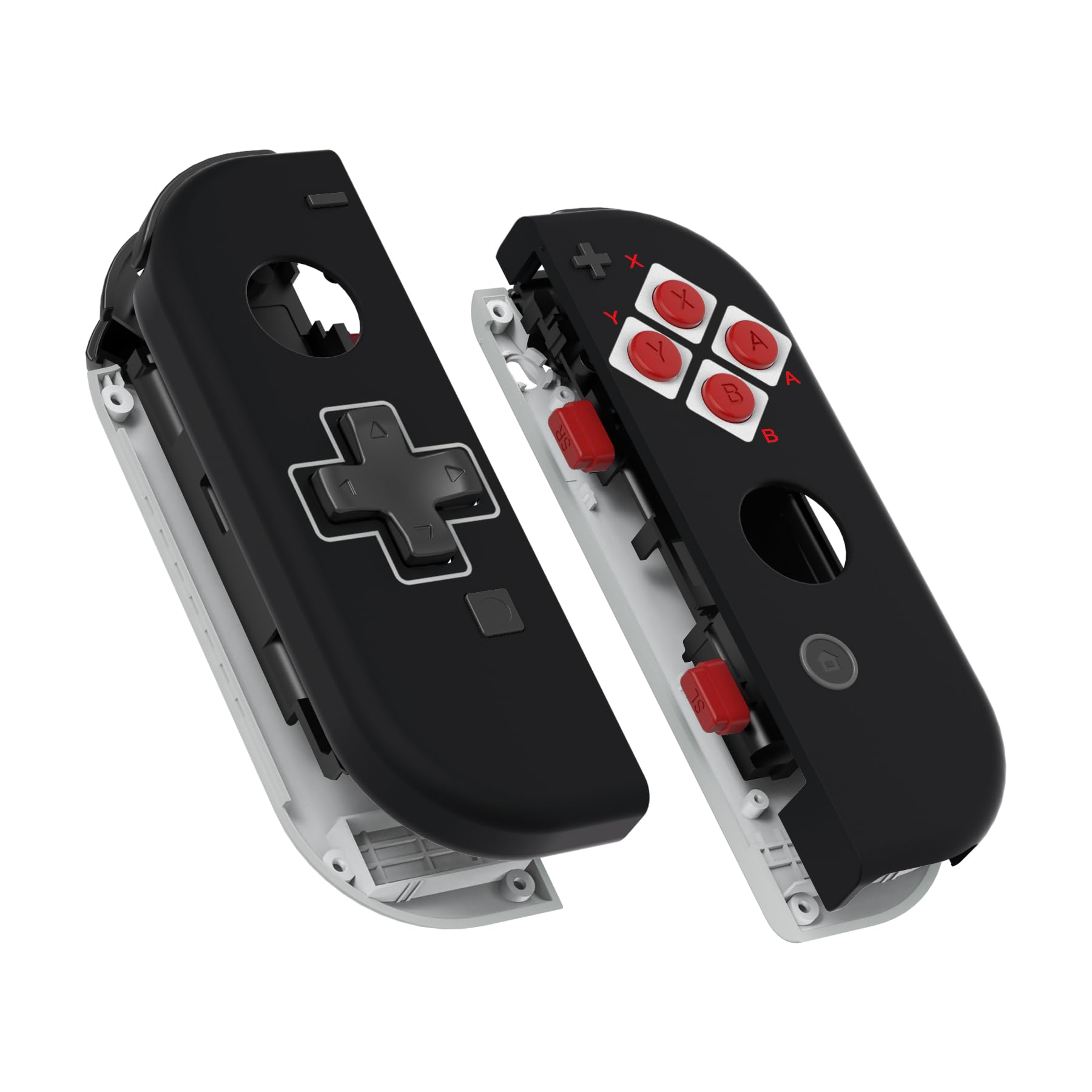eXtremeRate Classics NES Style Soft Touch Joycon Handheld Controller Housing (D-Pad Version) Full Buttons, Replacement Shell Case for Nintendo Switch & Switch Oled Joy-Con – Console Shell NOT Included