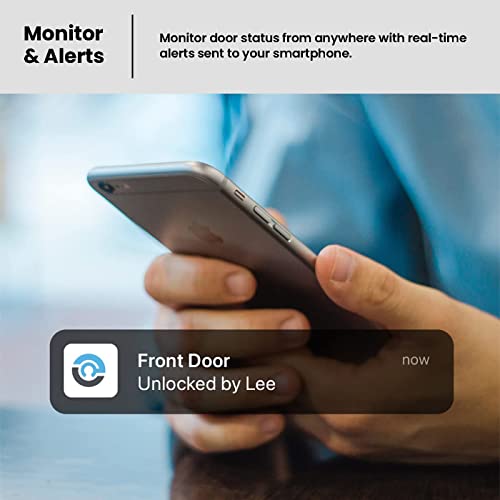 Lockly Secure Pro, Wi-Fi Smart Lock, Keyless Entry Door Lock, PIN GenieĀ® Keypad, 3D Biometric Fingerprint Sensor, Voice Control, Auto Lock - Matte Black (PGD628WMB) - Latch Edition