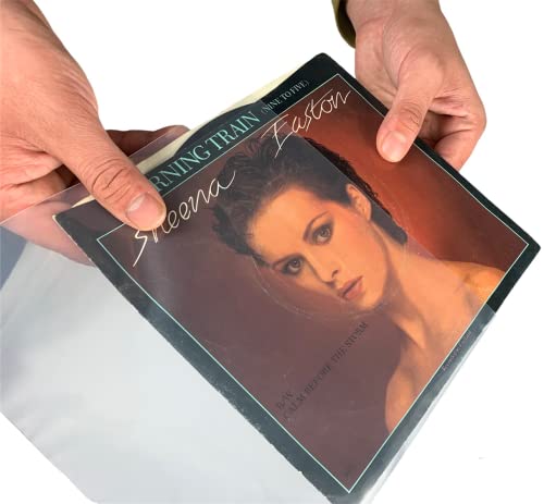 45 RPM Vinyl Record Sleeves – Premium High Clarity 3mil Plastic Outer Covers for 7 inch Albums Anti-Static LP Record Storage Protective Jackets 100 Pack
