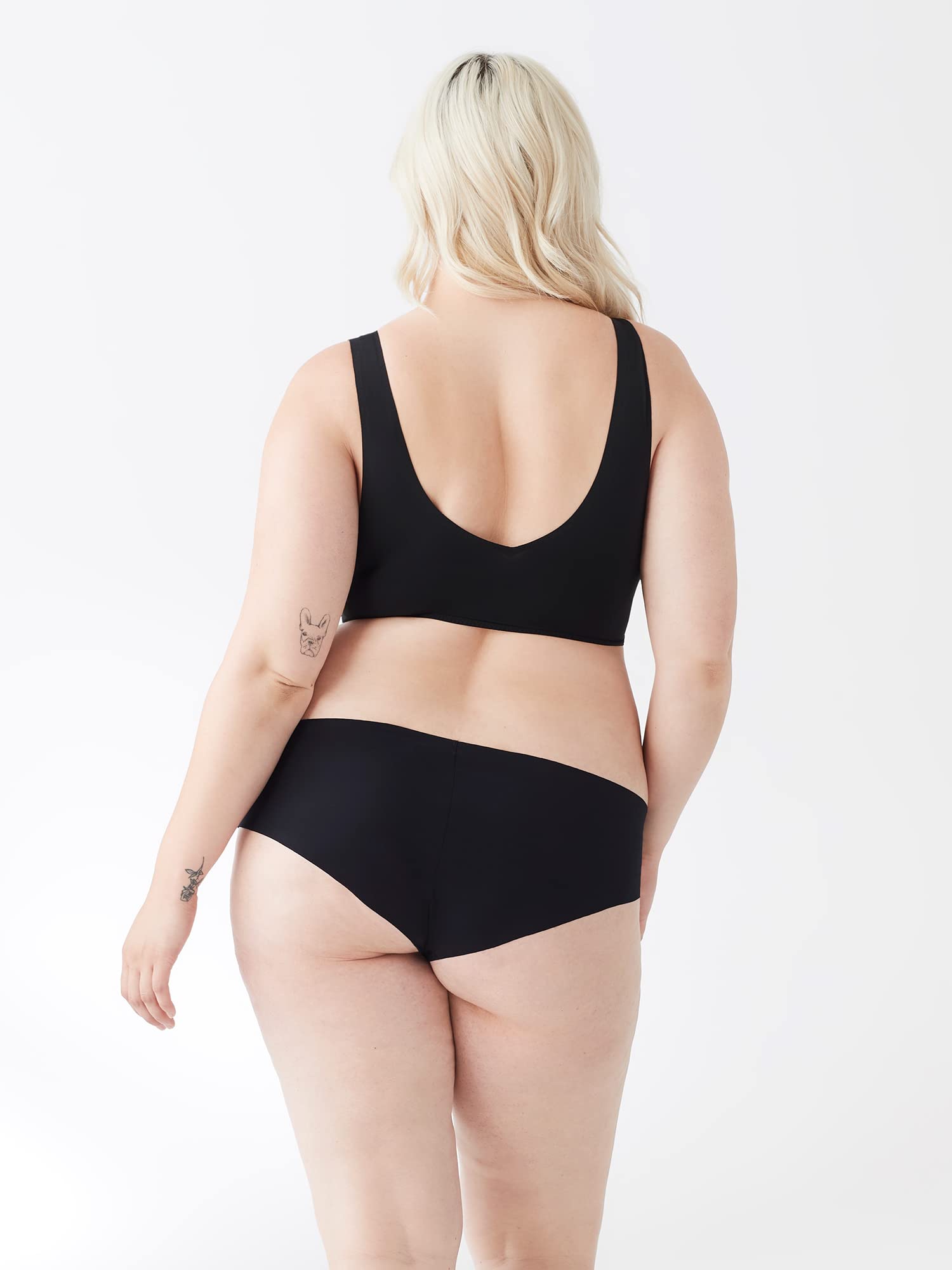 True & Co Body Lift V Neck Bra Black