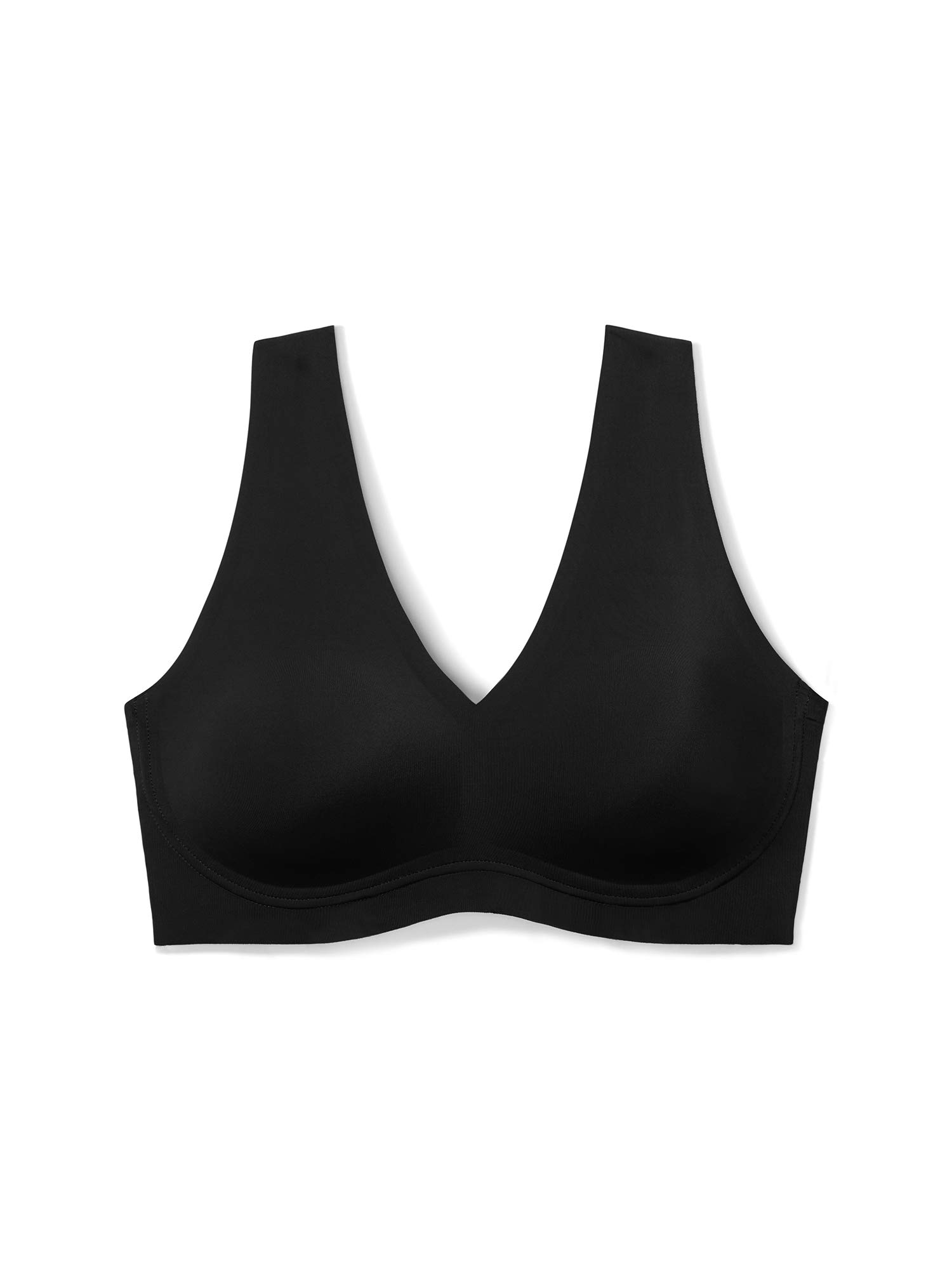 True & Co Body Lift V Neck Bra Black