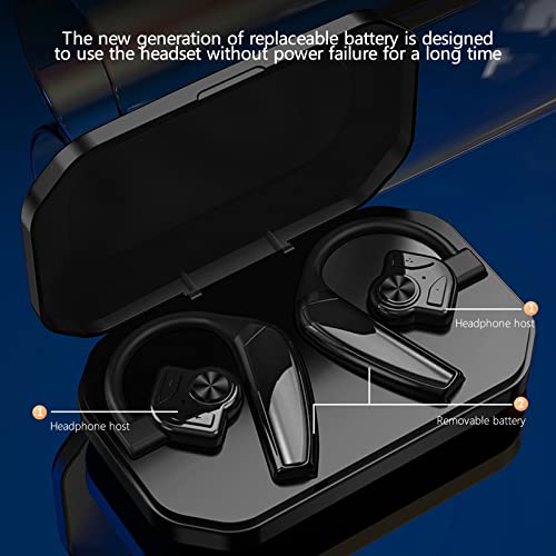 Munlar Bluetooth Wireless Earbuds IPX6 Waterproof Ear Hook Earphones with Microphone Ultra-Long Life Hanging Ear with Stereo Sounds for Sports Or Office