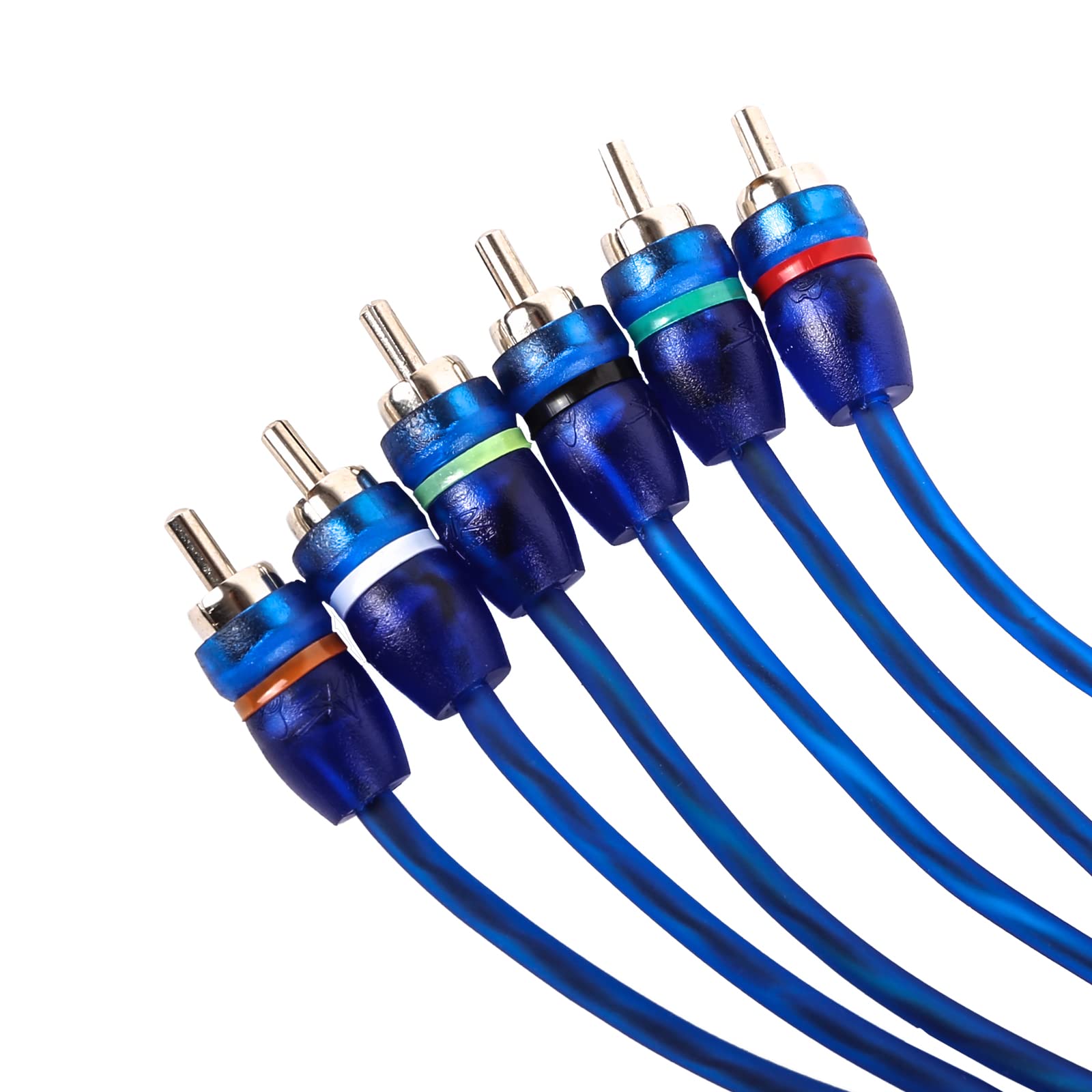 Skar Audio 17-Foot 6-Channel Twisted Pair RCA Interconnect Cable for Personal Computer- SKAR6CH-RCA17