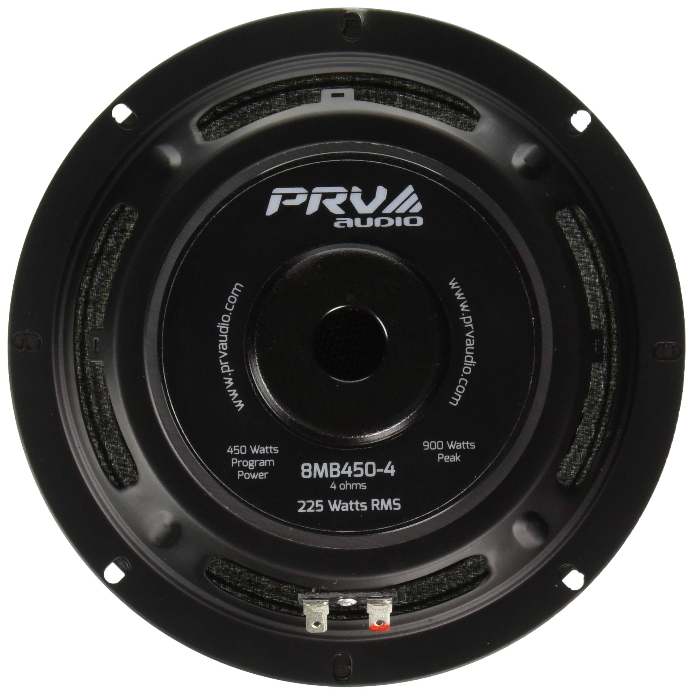PRV AUDIO PRV 8"" 4OHM 225W MID BASS, Black (8MB4504OHM)