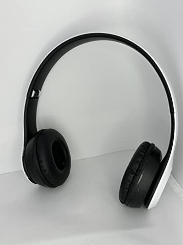 White P47 Wireless Headphones, Microphone, Sport Headphones, Headphone for TV, Sound as Sport Earphones with Mic, Noise Cancelling, Computer, Workout, Wire,
