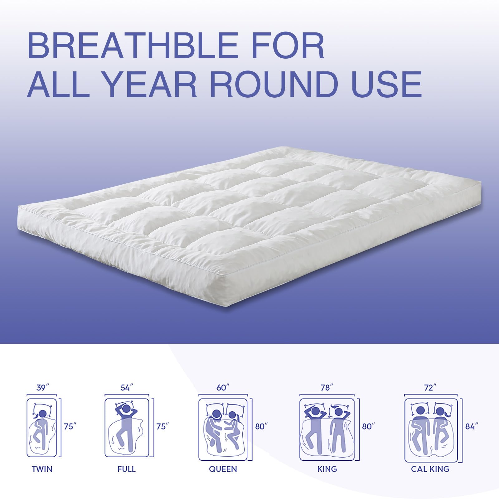 WhatsBedding 3 Inch Memory Foam Mattress Topper California King Size, Breathable Fluffy Shredded Memory Foam Filled Pillow Top, 4 Anchor Elastic Bands, 84x72x3 Inch