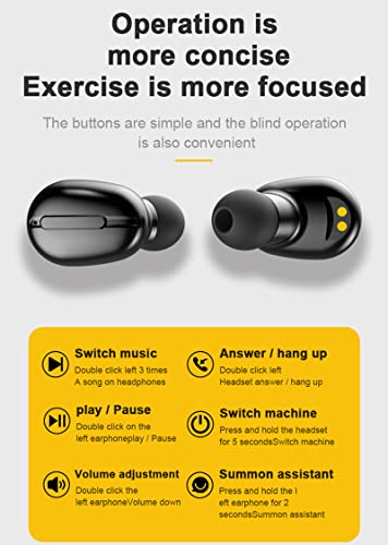 Invisible Earbuds Wireless Bluetooth Mini Ear Buds Tiny Waterproof Discreet Earphones Sleep Earbuds in Ear Hidden Earpiece Long Battery Life Headphones Smallest for Android iOS Sports Running Workout