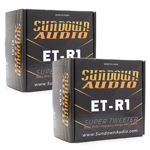 Pair of Sundown Audio ET-R1 8-Ohm 100W Bullet Horn Super Tweeters
