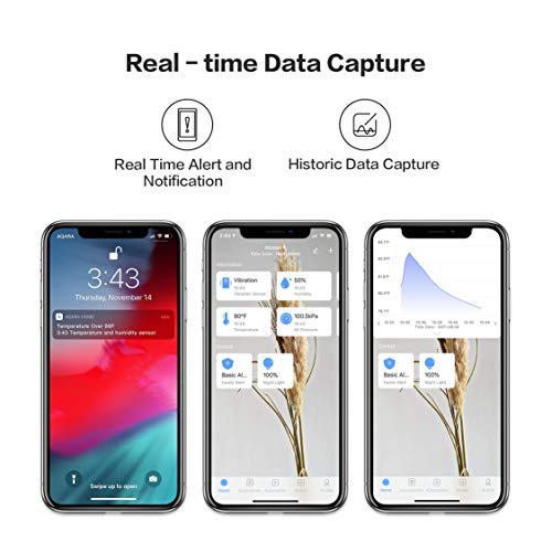 Aqara Smart Hub M2 Plus Aqara Temperature and Humidity Sensor, Door and Window Sensor and Water Leak Sensor, Zigbee Connection, For Remote Monitoring and Smart Home Automation
