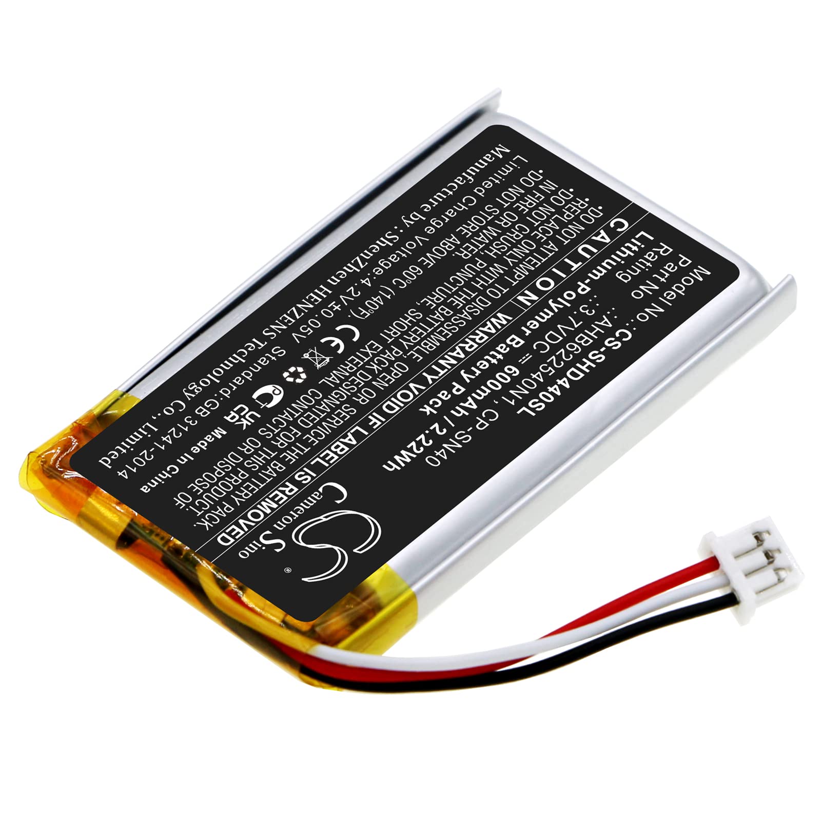 CS Cameron Sino KCDE Replacement Battery for Sennheiser HD 4.40 BT, HD 4.50BTNC, Momentum 2.0, Momentum 3.0, Urbanite XL(600mAh / 2.22Wh)