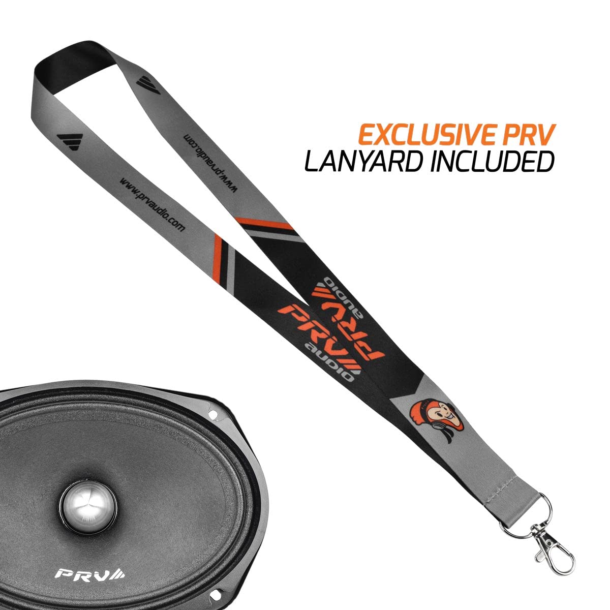 PRV AUDIO 2X 69MR500-4 Bullet Midrange 6x9 Speakers 500 Watts Program Power, 4 Ohm High Performance Pro Car Audio Loudspeaker with 1 Exclusive Lanyard (2 Speakers)