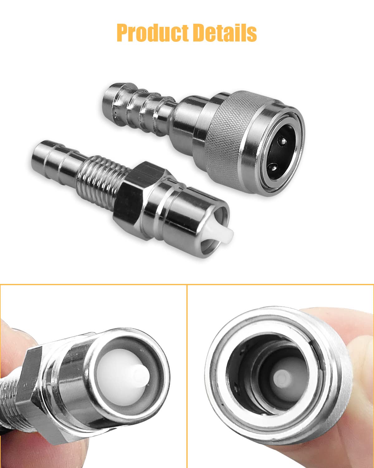Tavaski 5/16" Fuel Connector Fit for Tohatsu Nissan Outboard 2/4-stroke Engine 5-90HP Replace 3B2-70260-1 3B2-70250-1