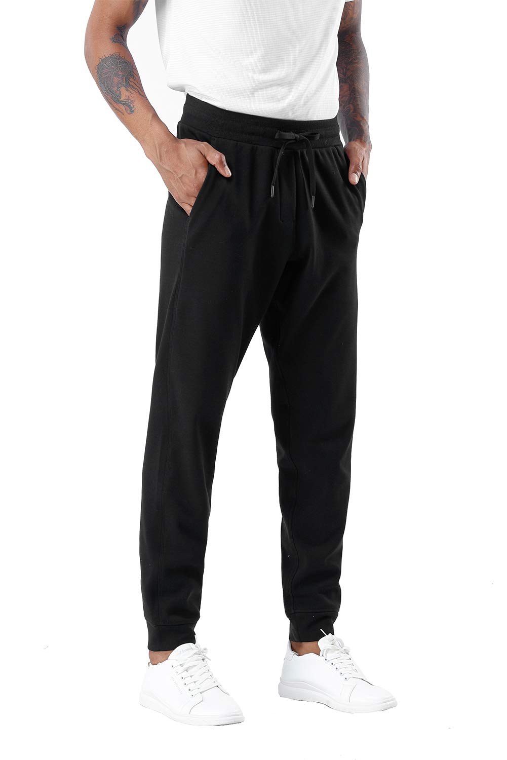 THE GYM PEOPLE Men's Fleece Joggers Pants with Deep Pockets Athletic Loose-fit Sweatpants for Workout, Running, Training