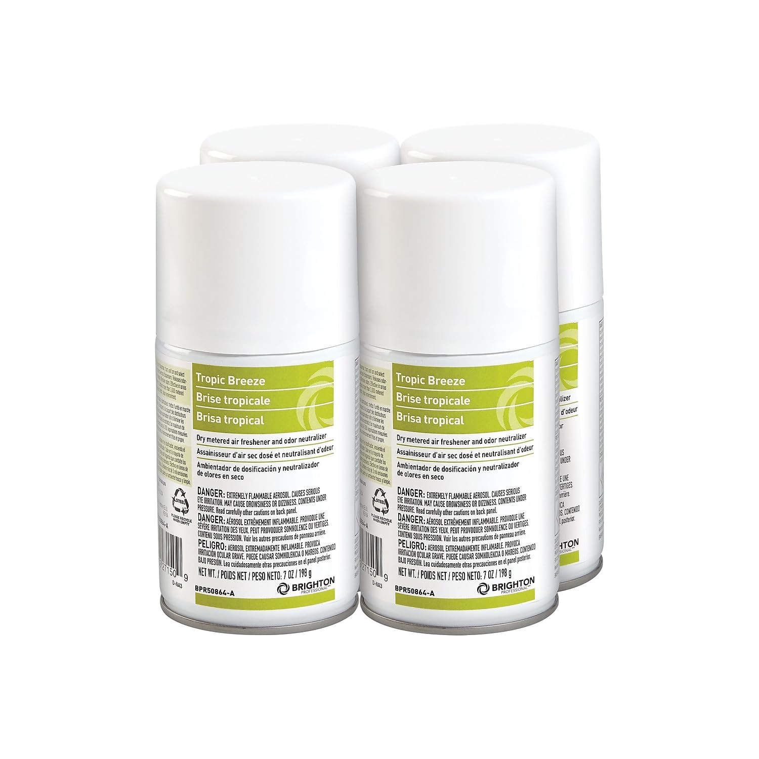 MyOfficeInnovations 2612125 Aerosol Refill Air Fresh, Tropic Breeze,7 Oz, 4/Ct