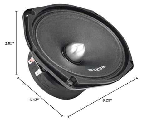 PRV AUDIO 2X 69MR500-4 Bullet Midrange 6x9 Speakers 500 Watts Program Power, 4 Ohm High Performance Pro Car Audio Loudspeaker with 1 Exclusive Lanyard (2 Speakers)