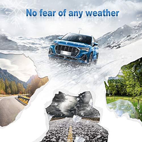 Eightwood Universal Car Radio Rubber Antenna Mast 7 inch FM AM Roof Mount Vehicle Antennae Replacement with M4 M5 M6 Screw Adapter