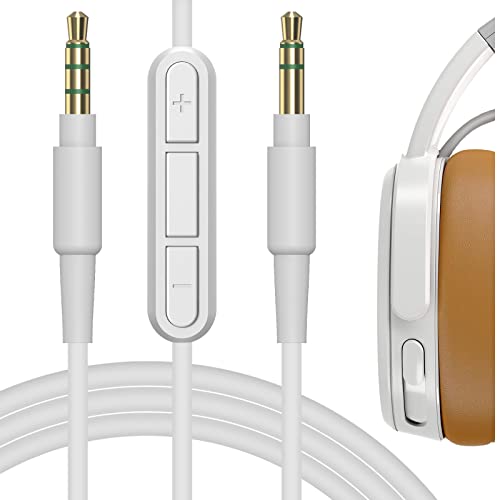 Geekria QuickFit Audio Cable with Mic Compatible with Skullcandy Hesh Evo, Crusher Evo, Hesh 3 Cable, 3.5mm Aux Replacement Stereo Cord with Inline Microphone and Volume Control (6 ft/1.7 m)