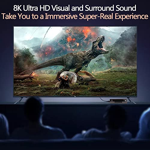 8K HDMI Cable 15 Ft, 2 Pack Ultra High Speed Braided HDMI 2.1 Cord Support 48gbps 8K 60Hz 4K 120Hz 144Hz HDR eARC HDCP 2.2 2.3 for Gaming Compatible with PS4 PS5 Dolby Vision Roku Samsung QLED TV