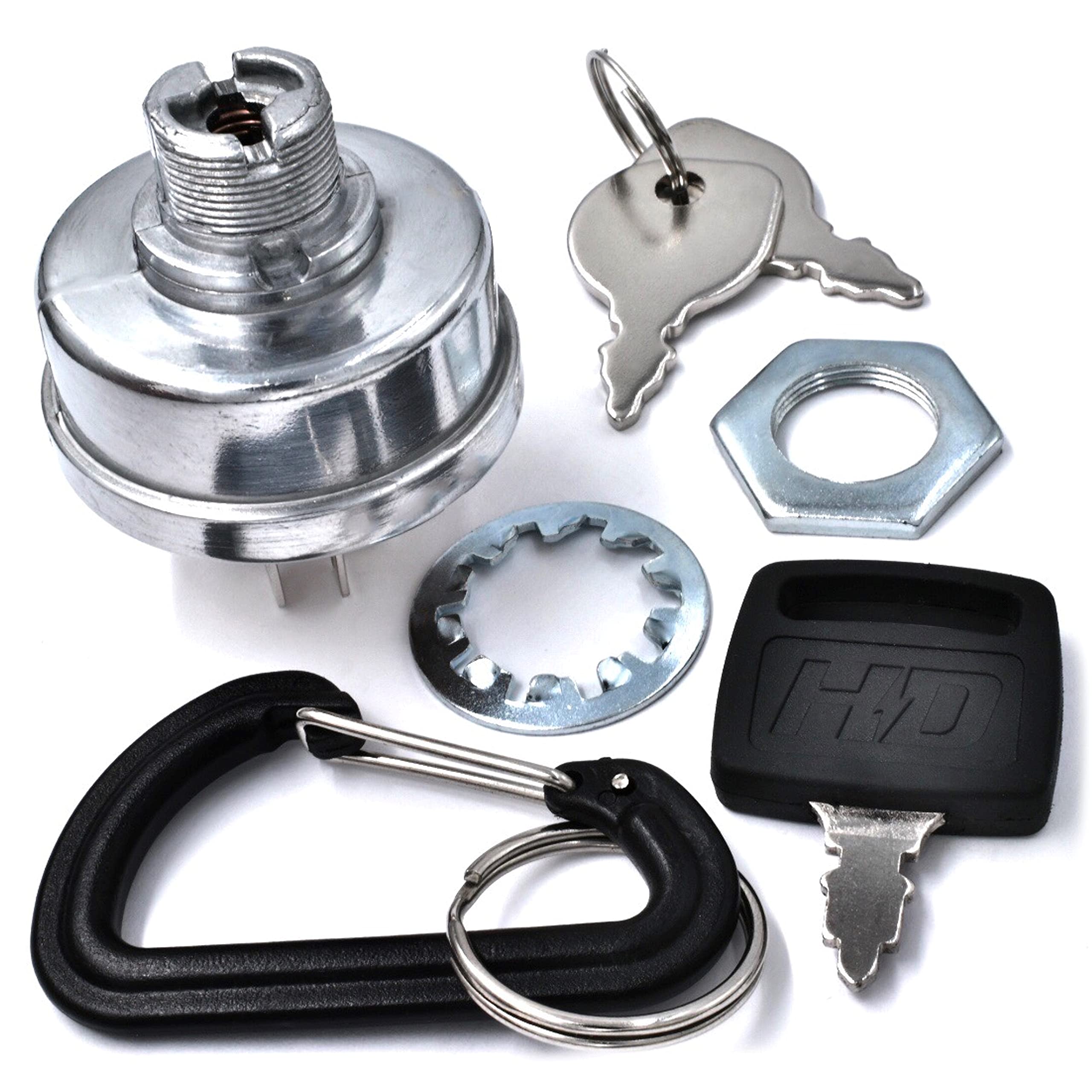HD Switch Starter Ignition Key Switch w/Keys 25 099 02-S, 25 099 04-S fits Kohler CH11 CH12.5 CH14 CH18 CH20 Engines & More - Includes 3 Keys, Mounting Hardware 2509902-S 2509904-S 2509902S 2509904S