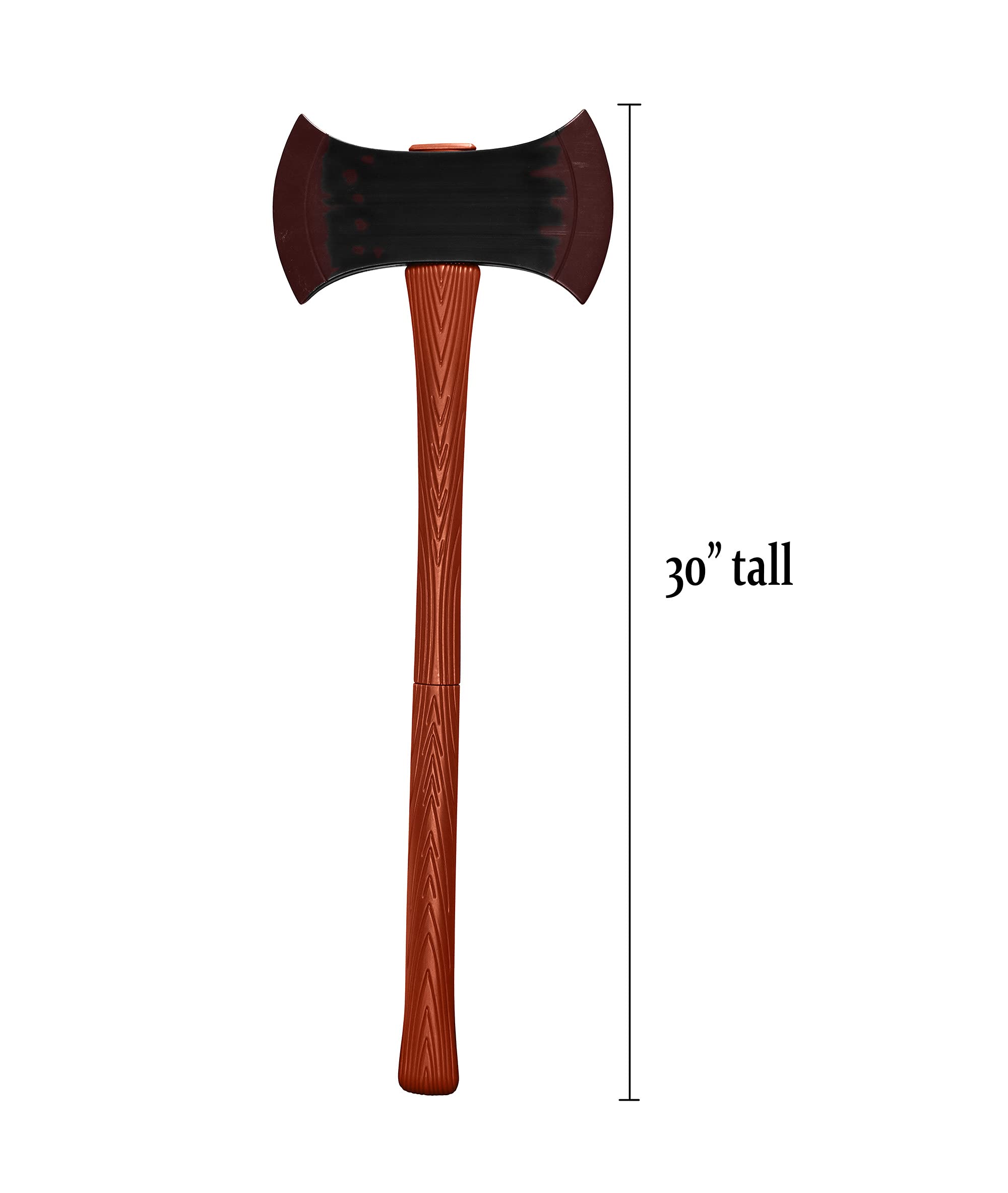 Nicky Bigs Novelties Adult Double Bladed Bloody Plastic 2 Sided Blades Axe Killer Clown Evil Psycho Weapon Cosplay Prop